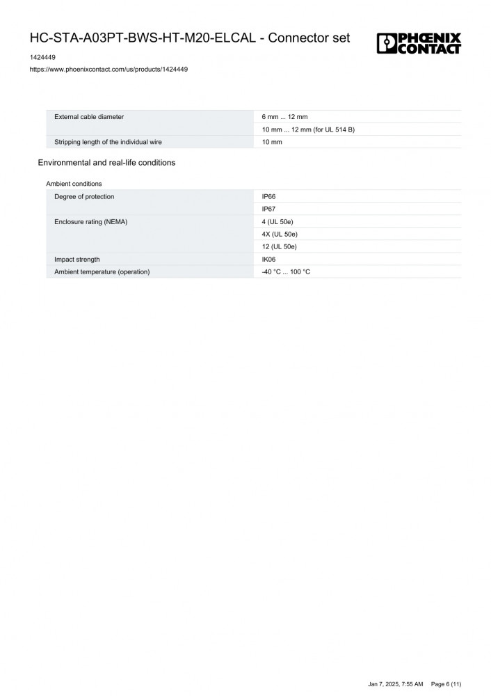 Phoenix Contact 1424449 technical document page 6