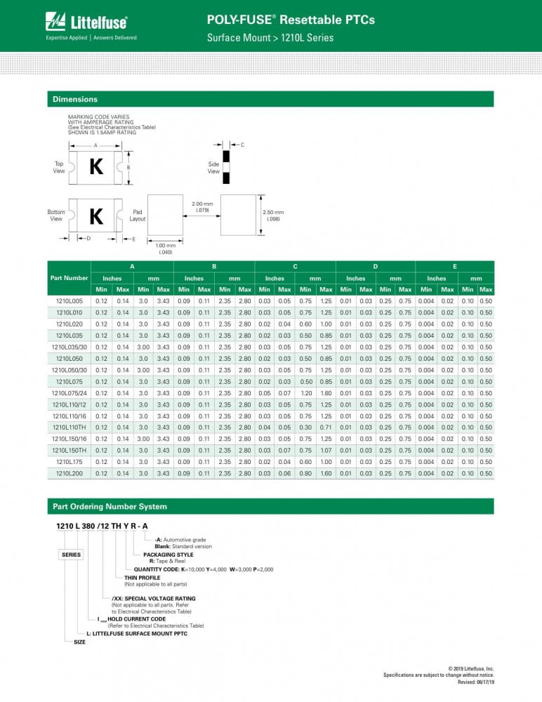 1210L110/16WR datasheet page 4