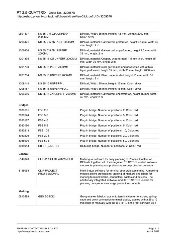 PT 2,5-QUATTRO technical document page 4