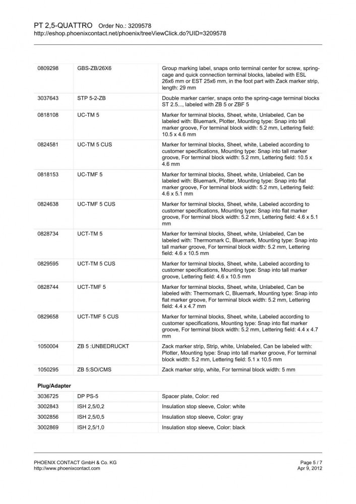 PT 2,5-QUATTRO technical document page 5