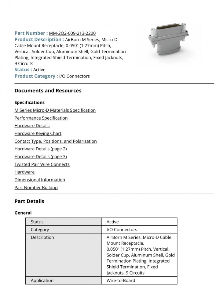 MM-2Q2-009-213-2200 technical document page 1