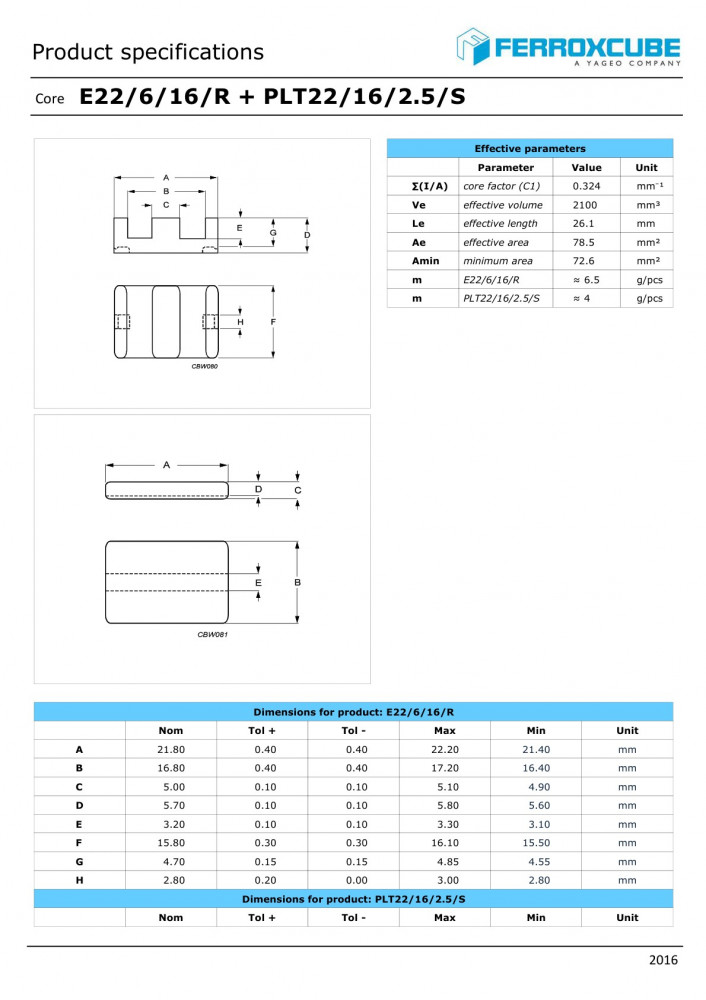 PLT22/16/2.5/S-3F36 technical document page 1
