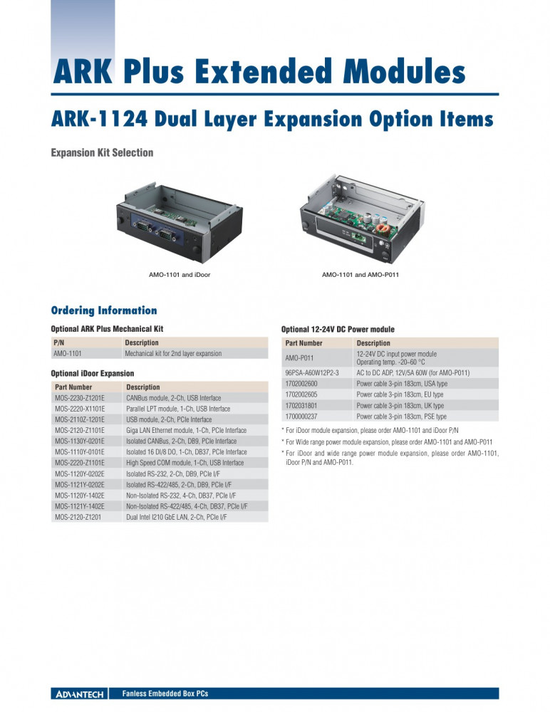 ARK-1124H technical document page 3