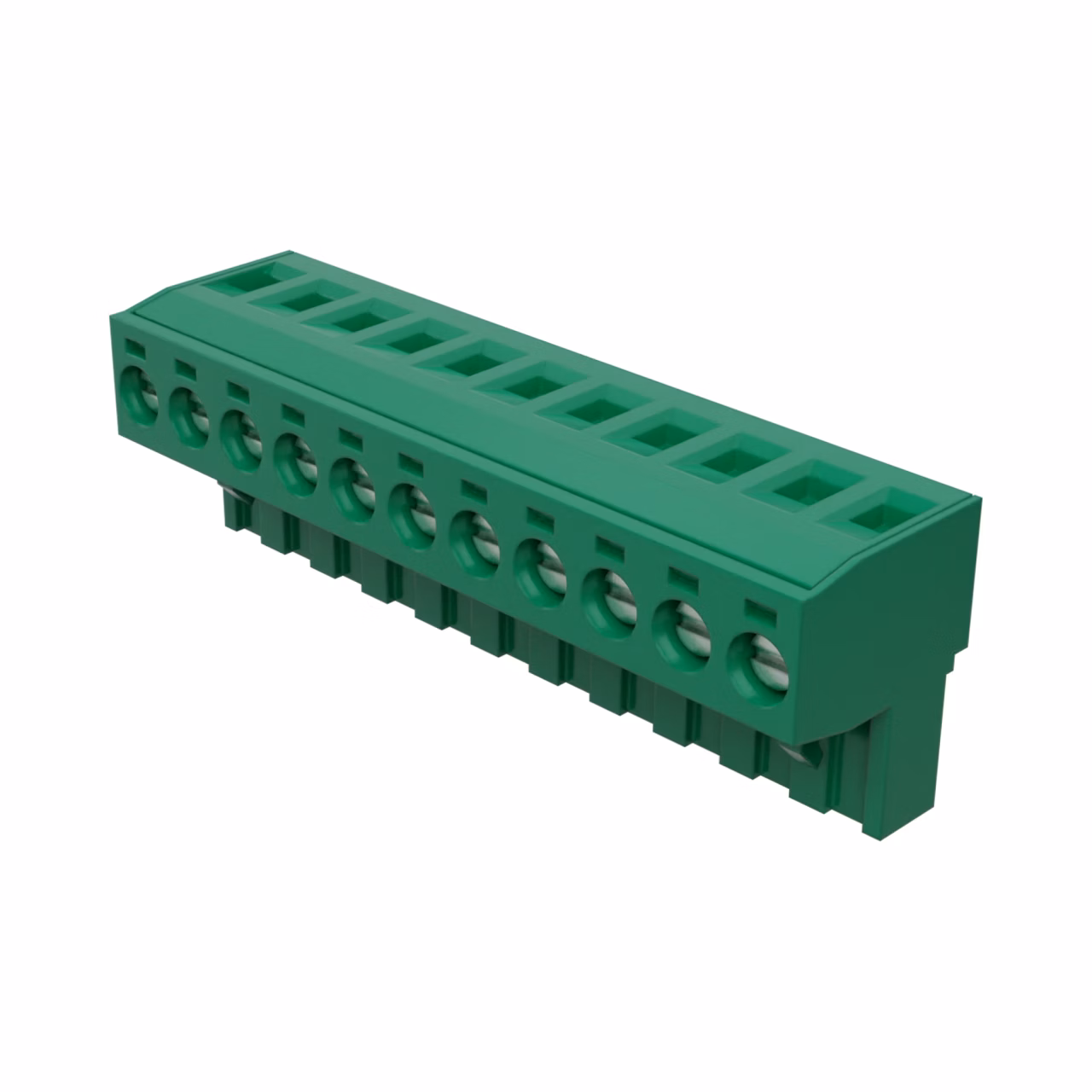 5.08mm Pitch Eurostyle Horizontal Plug, with Reverse Imprinting, Green Housing, 11 Circuits for sale