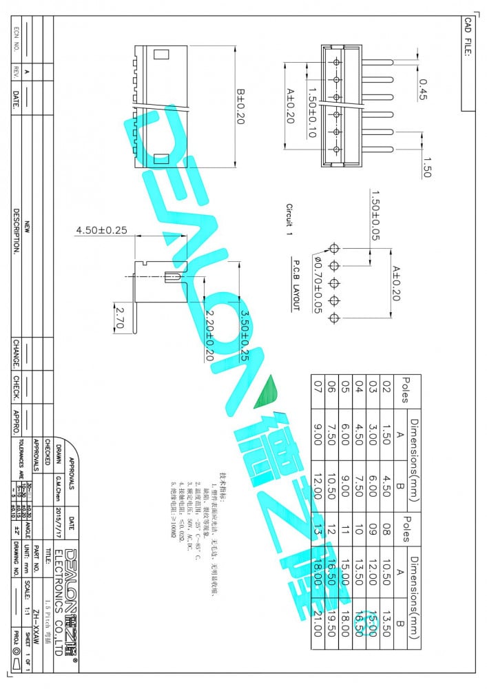 DEALON ZH-2AW technical document