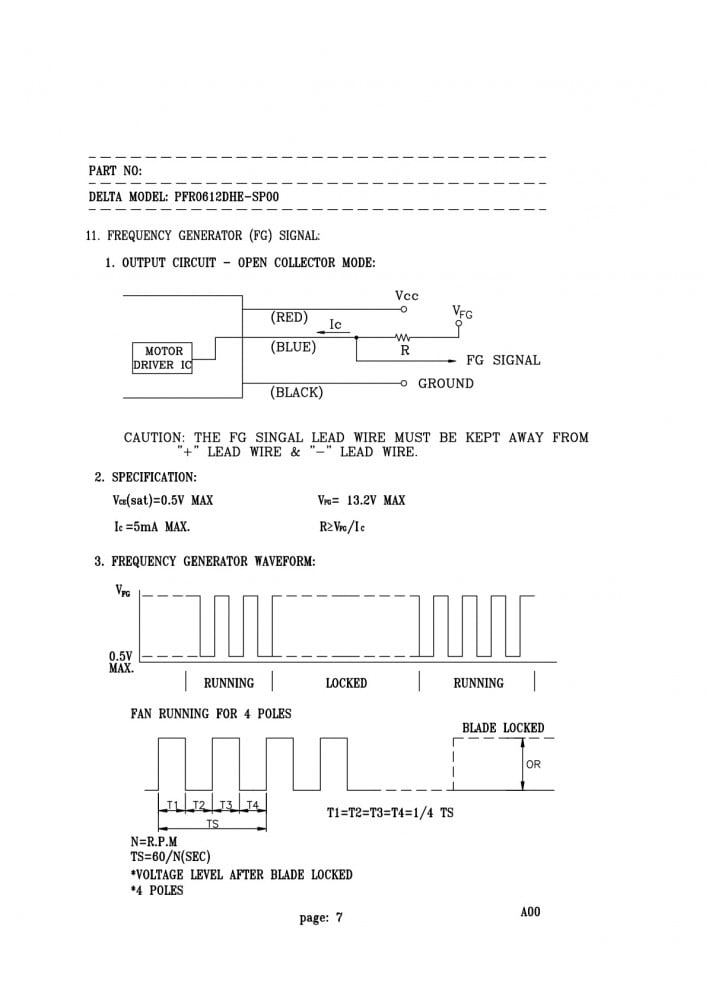 PFR0612DHE-SP00 specification page 9