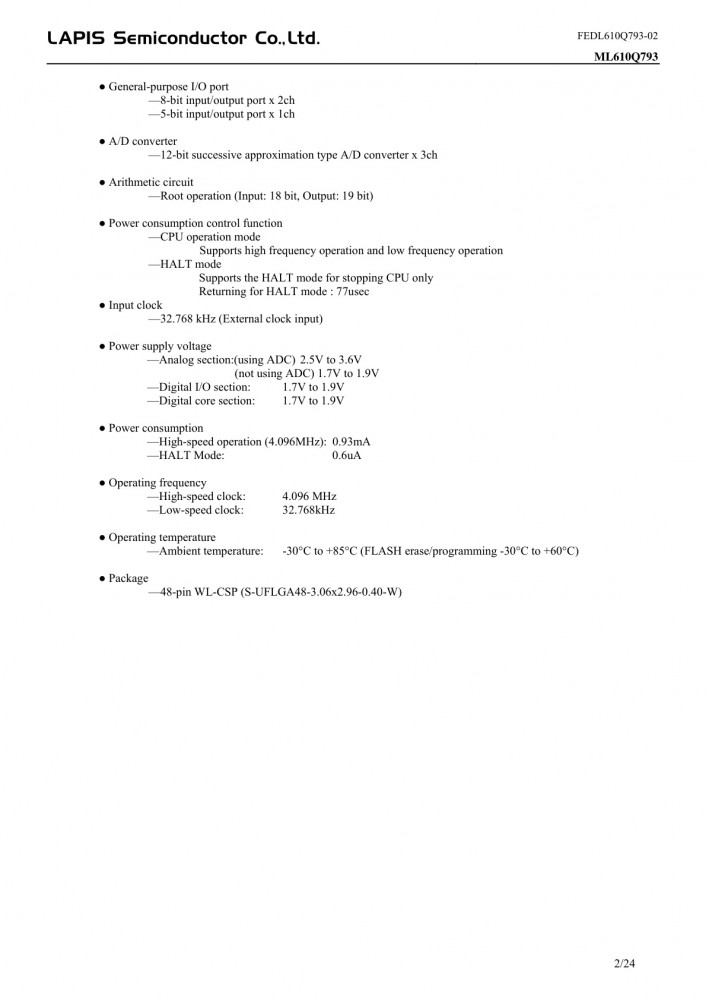 ML610Q793 document page 3