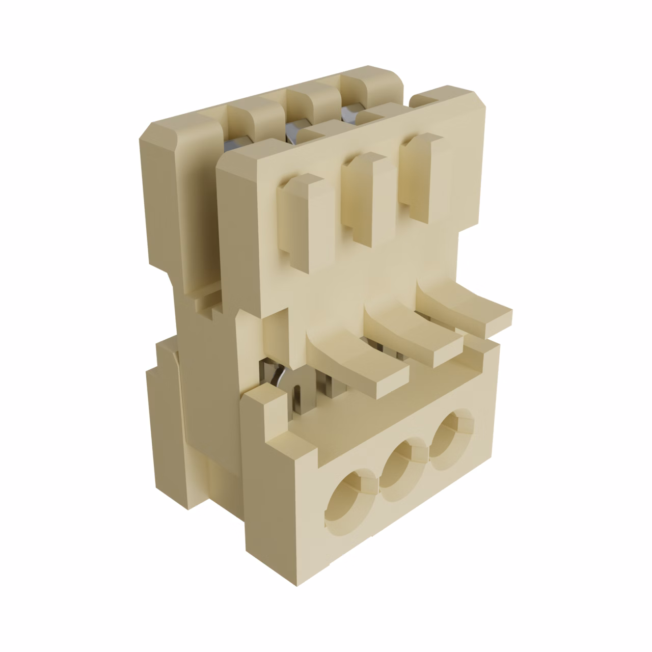 Appli-Mate RAST 2.5 IDT Connector, 2.50mm Pitch, Direct/Indirect, Female, Beaded Terminal, 3 Circuits, Position Key D Removed, Open Endwalls for sale