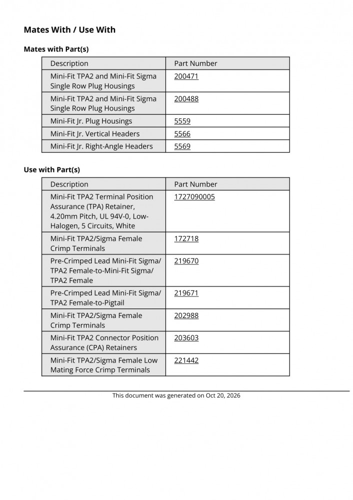MOLEX 2004530005 technical document page 3