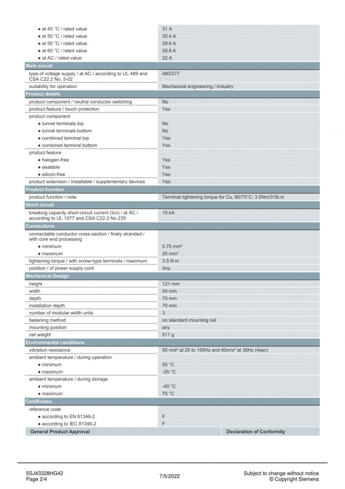 5SJ4332-8HG42 datasheet page 2