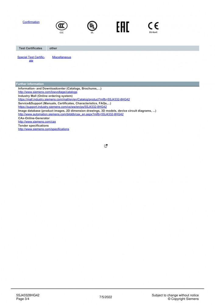 5SJ4332-8HG42 datasheet page 3