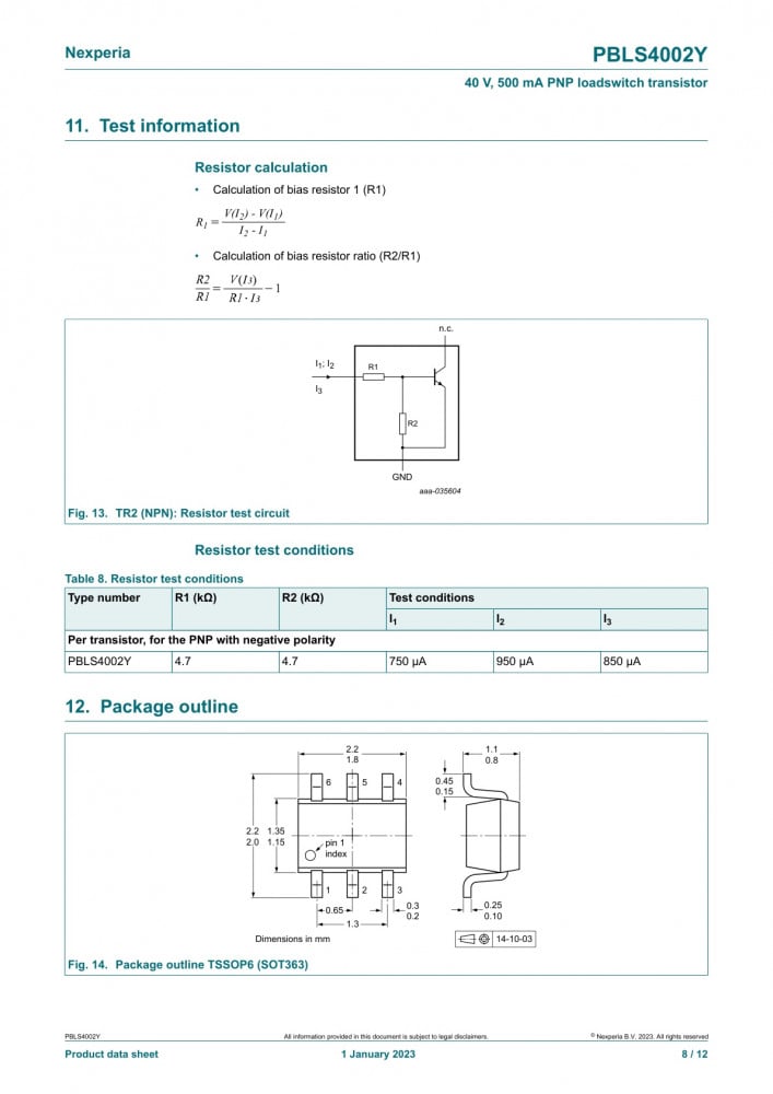 PBLS4002Y datasheet page 8