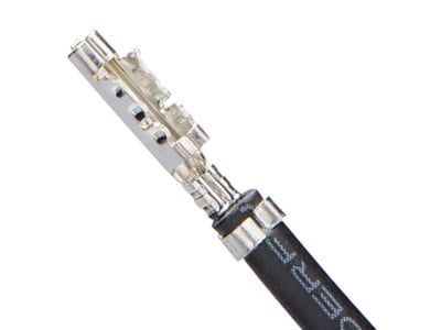 Pre-Crimped Lead Mini-Lock Female-to-Mini-Lock Female, Tin (Sn) Plating,  300.00mm Length, 22 AWG, Black