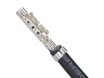 Pre-Crimped Lead Mini-Lock Female-to-Mini-Lock Female, Tin (Sn) Plating,  300.00mm Length, 22 AWG, Black