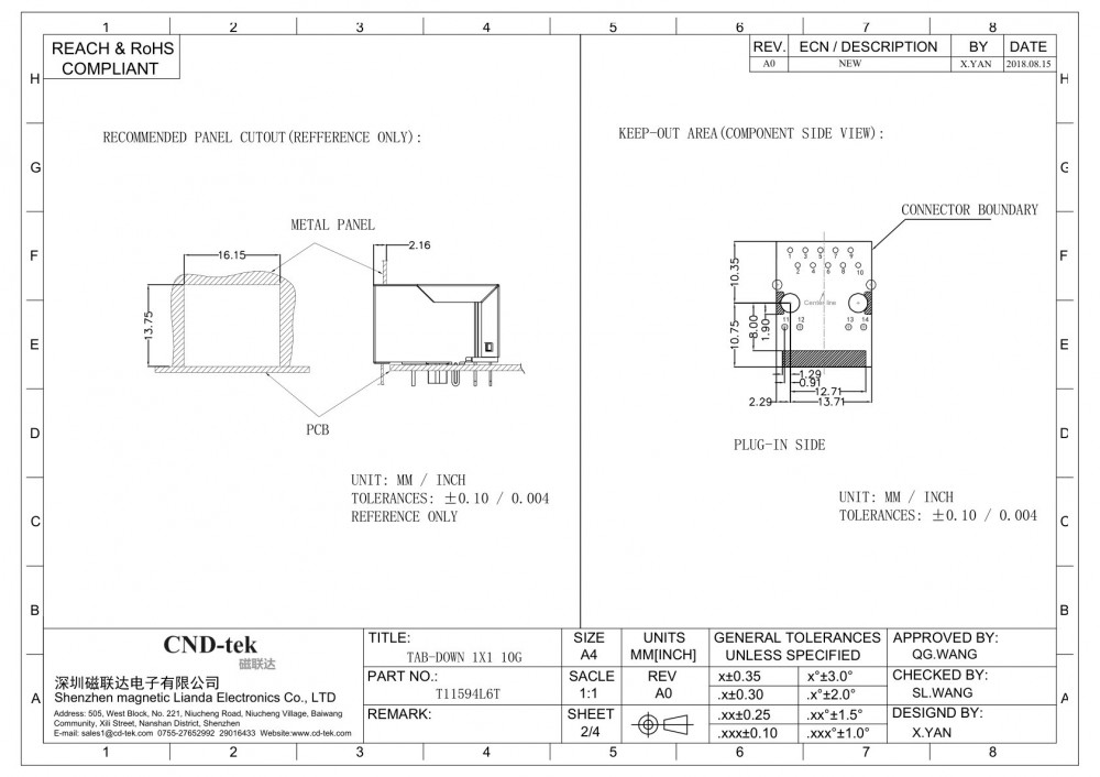 T11594L6T technical drawing sheet 2
