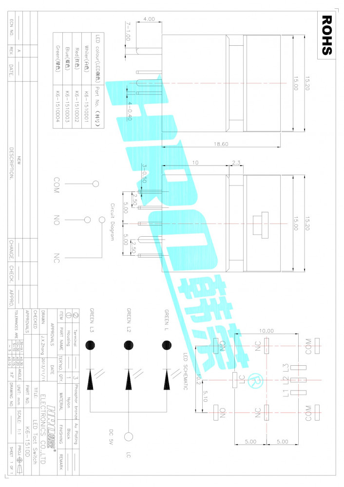 K6-1510D02 technical document preview