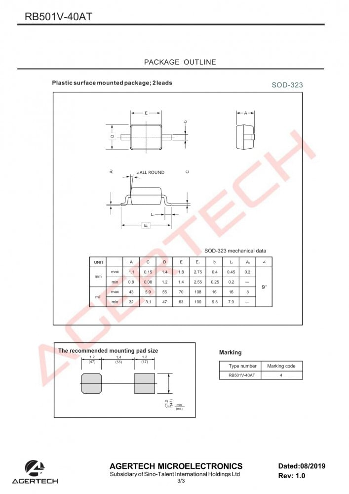 RB501V-40AT datasheet page 3