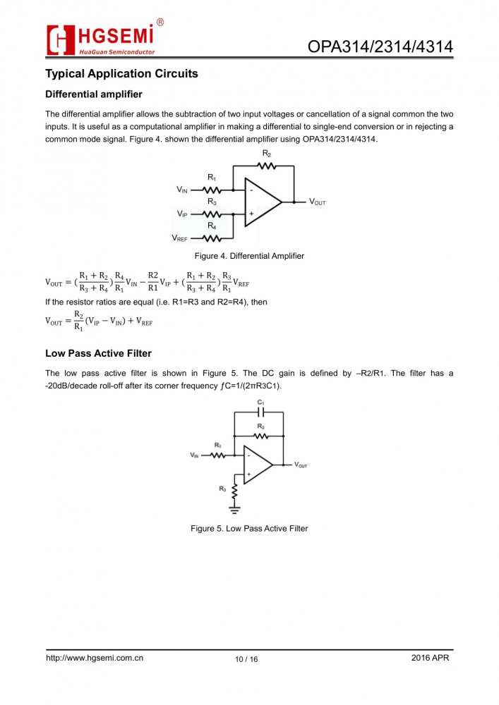 OPA314 datasheet page 10