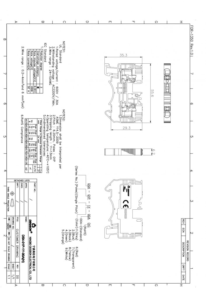 DEGSON DS4 series product drawing preview