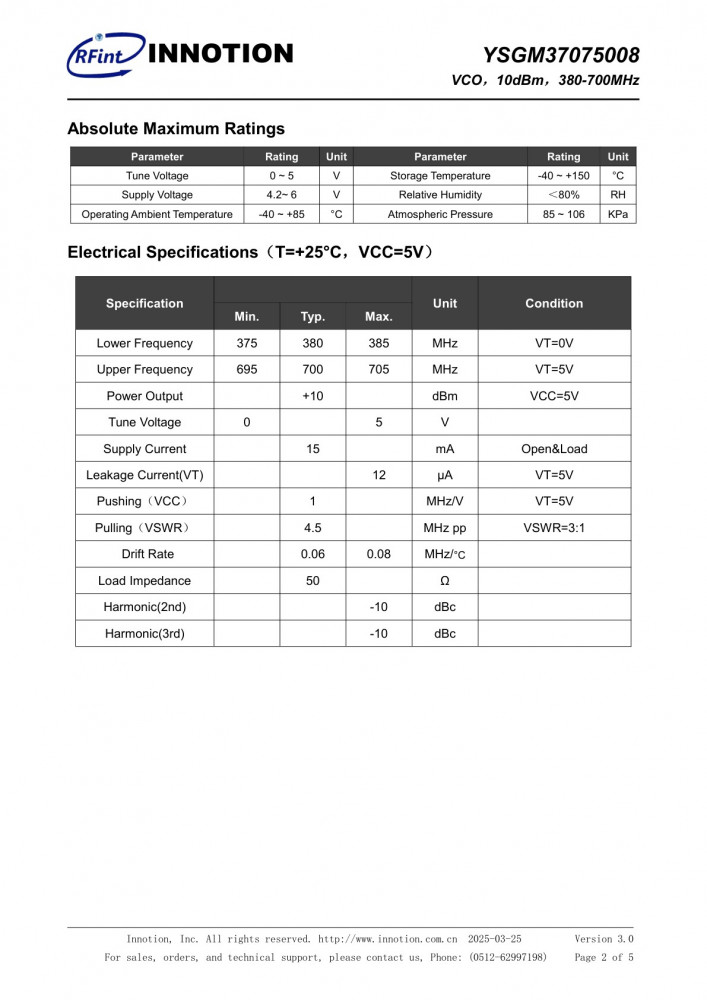 YSGM37075008 technical document page 2