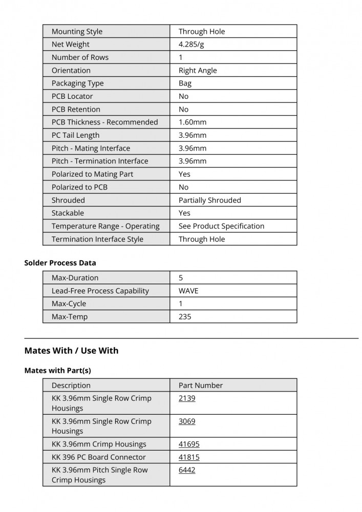 MOLEX 26605090 technical document image 3