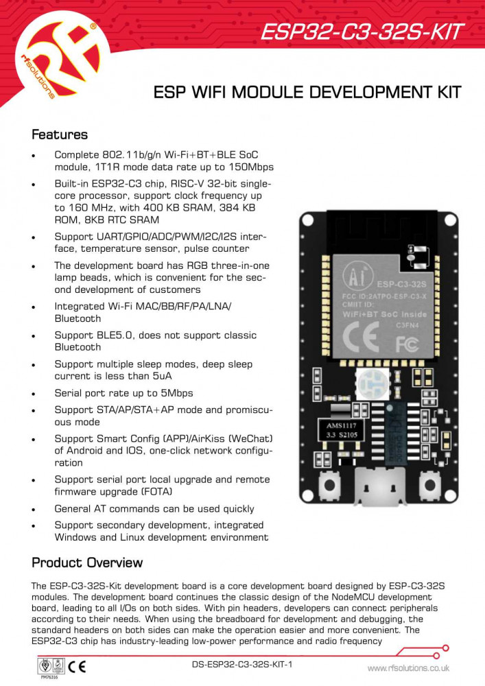 ESP32-C3-32S-KIT technical document page 1