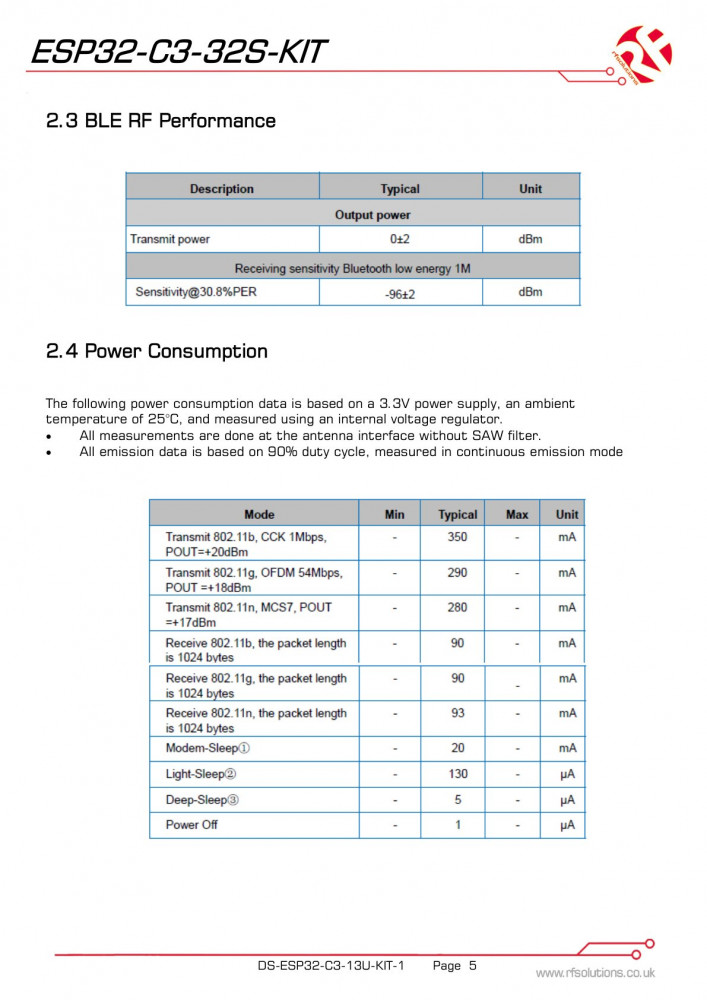 ESP32-C3-32S-KIT technical document page 5