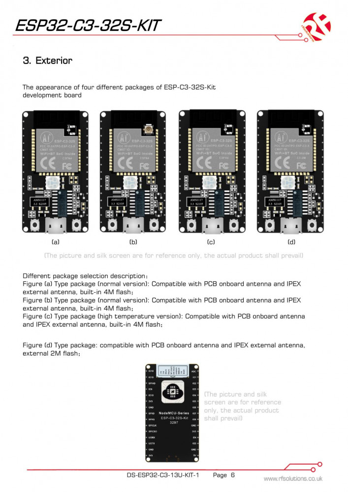 ESP32-C3-32S-KIT technical document page 6