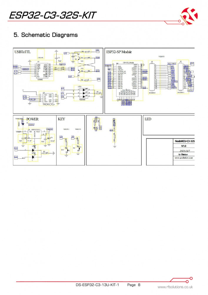 ESP32-C3-32S-KIT technical document page 8