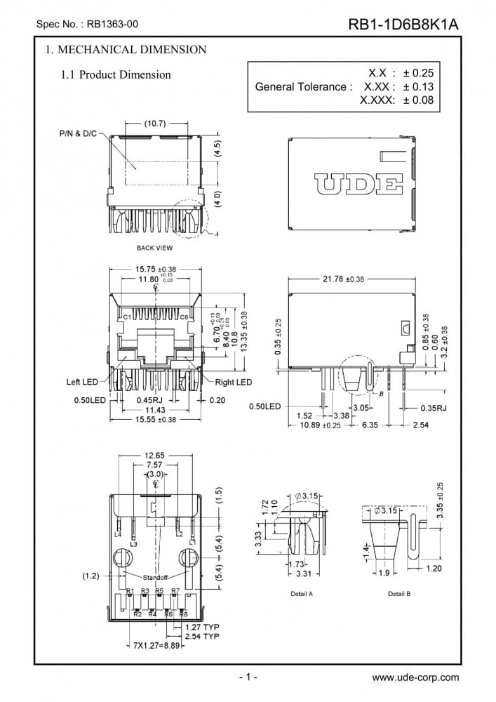 RB1-1D6B8K1A approval sheet page 2