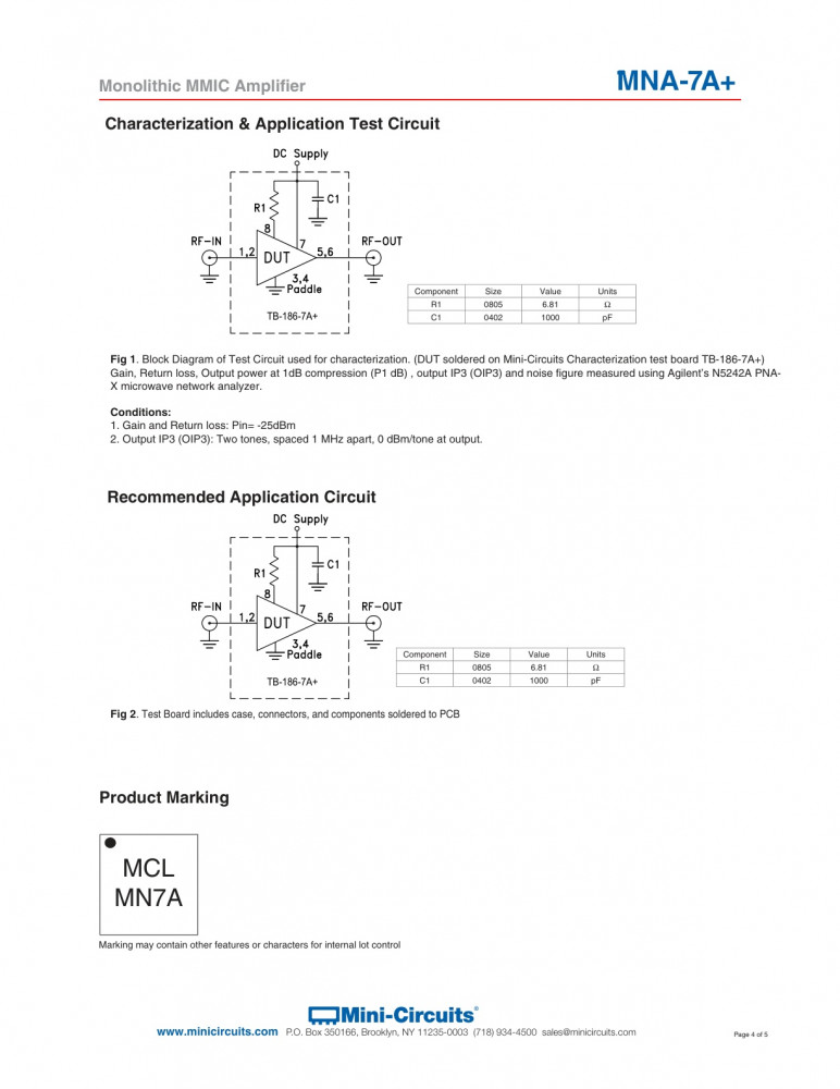 MNA-7A+ datasheet page 4