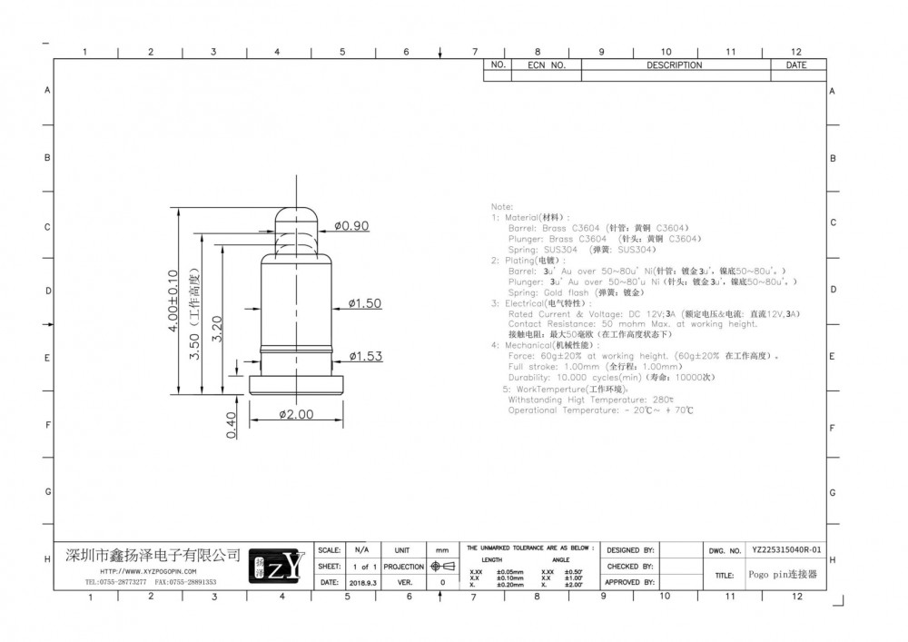 YZ225315040R-01 specification document page 3