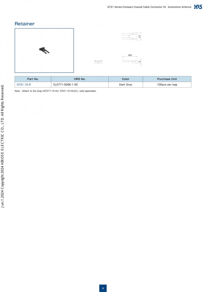 HRS GT21AN-2PP-HU document page 9