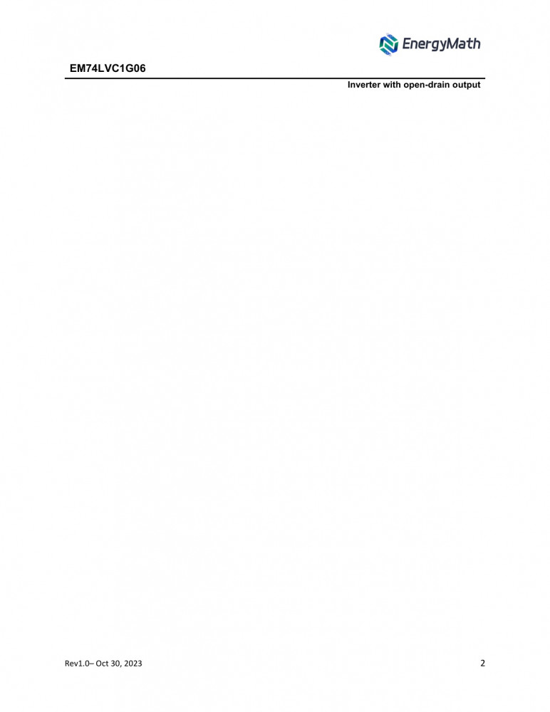 EM74LVC1G06GV datasheet page 2