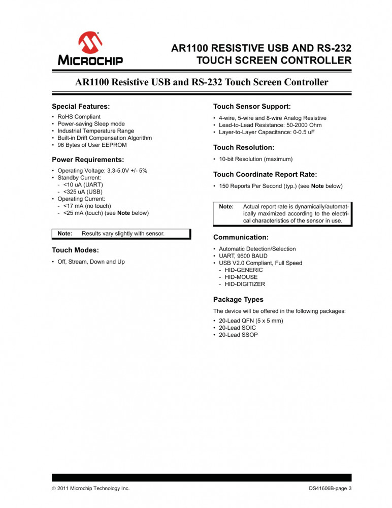 AR1100 datasheet page 3