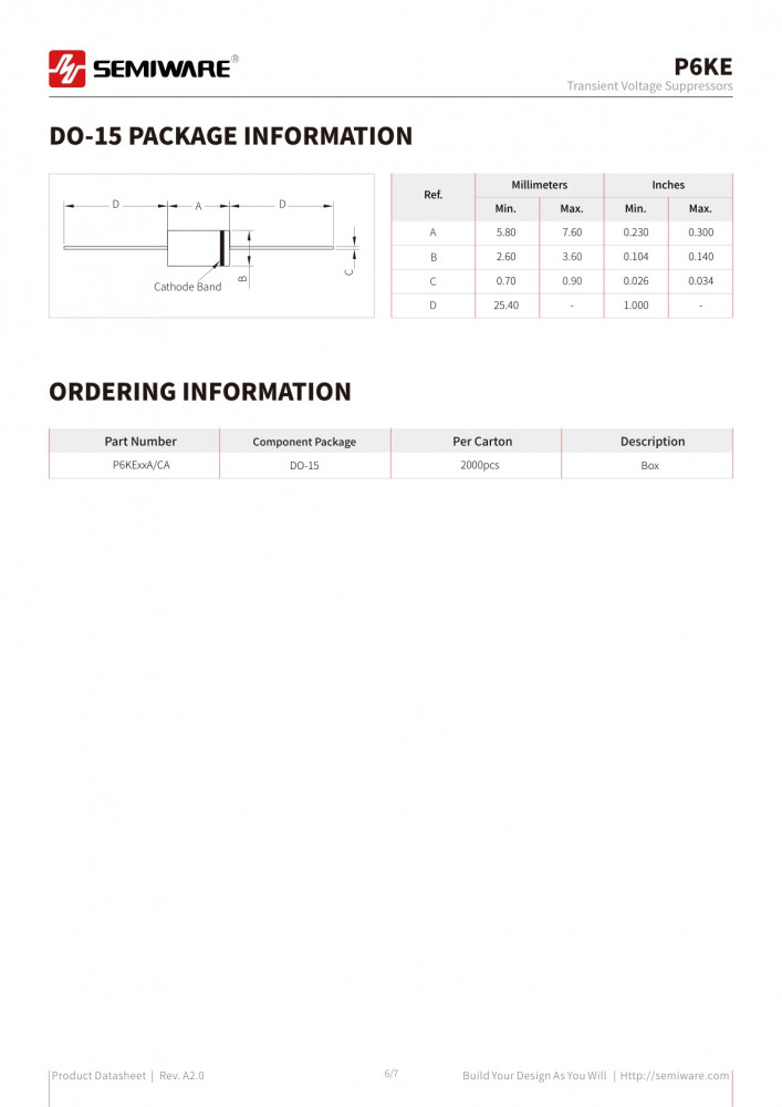 SEMIWARE P6KE440A datasheet preview, page 6
