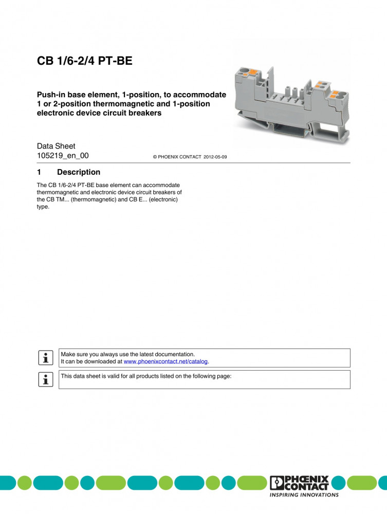 CB 1/6-2/4 PT-BE technical document page 1