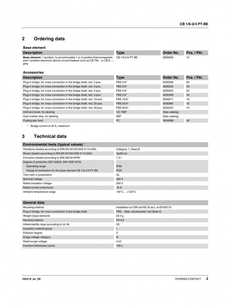 CB 1/6-2/4 PT-BE technical document page 2