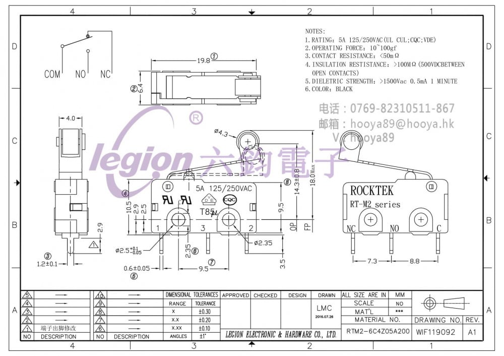 RTM2-6C4Z05A200 technical document page