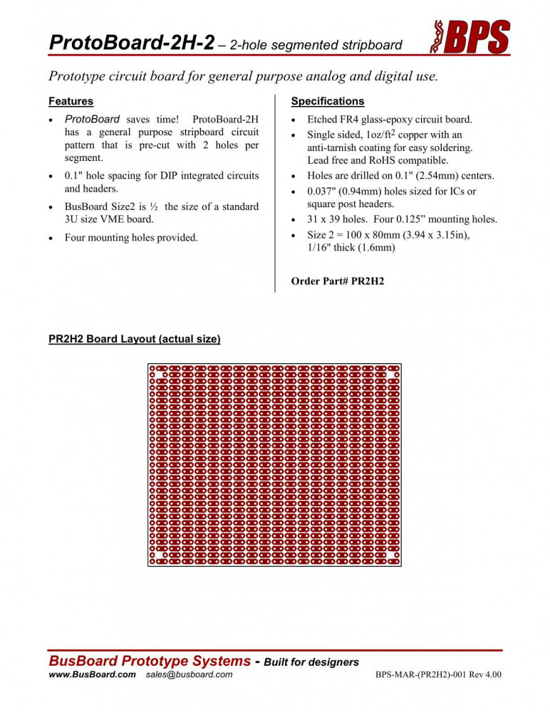 PR2H2 product documentation visual, page 1