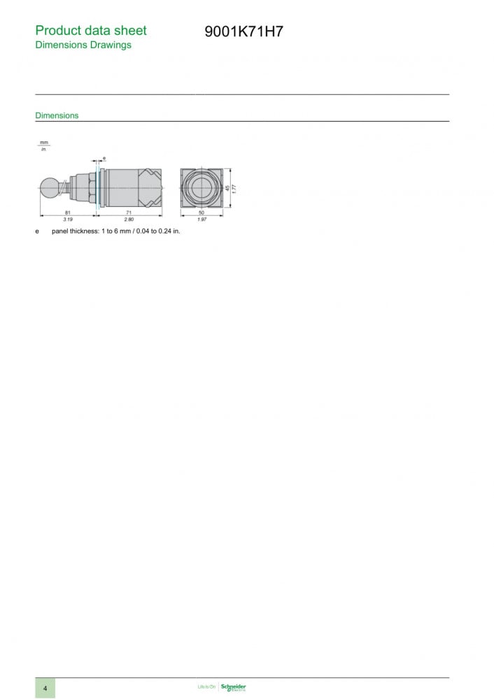 9001K71H7 technical document page 4