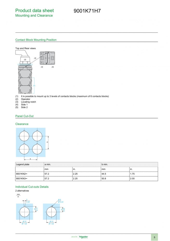 9001K71H7 technical document page 5