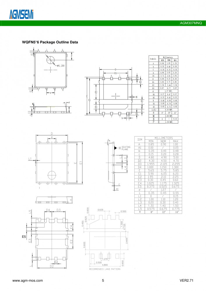 AGM307MNQ datasheet page 5