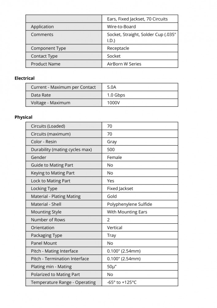 WTB70SACJ technical document image 2