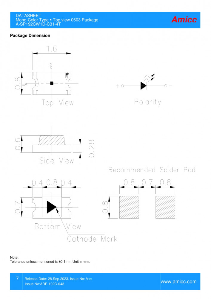 A-SP192CW1D-C31-4T datasheet page 7