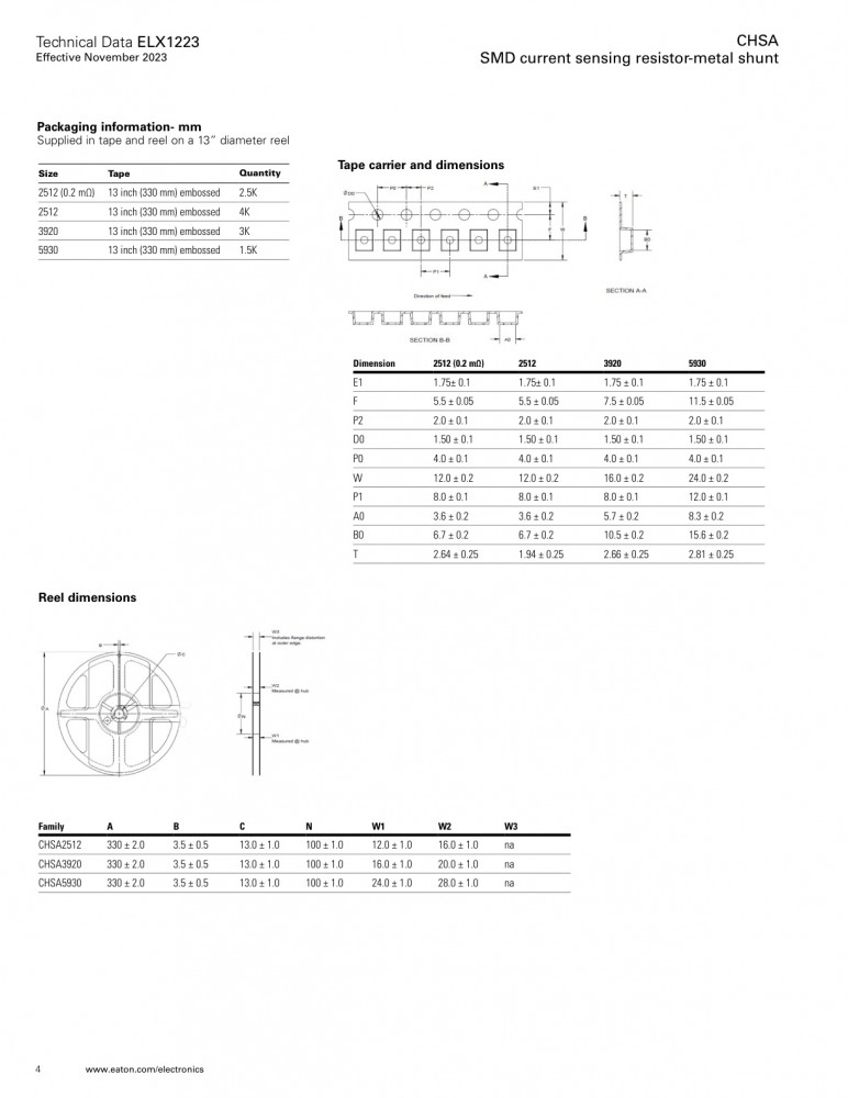 EATON CHSA datasheet page 4