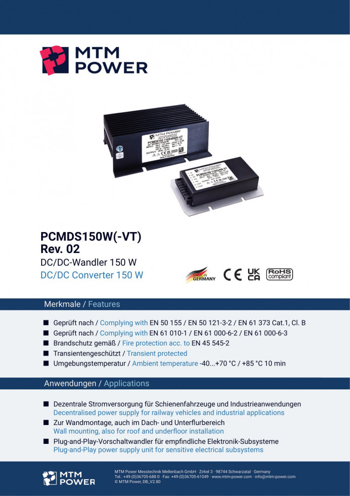 PCMDS150 datasheet page 1