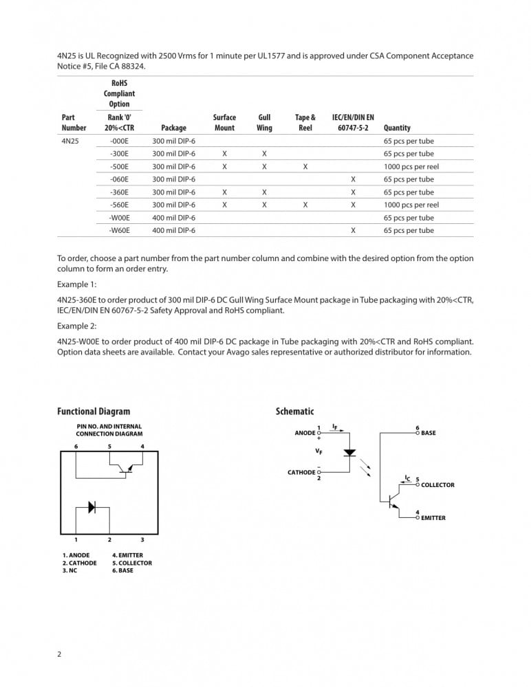 4N25-000E datasheet page 2