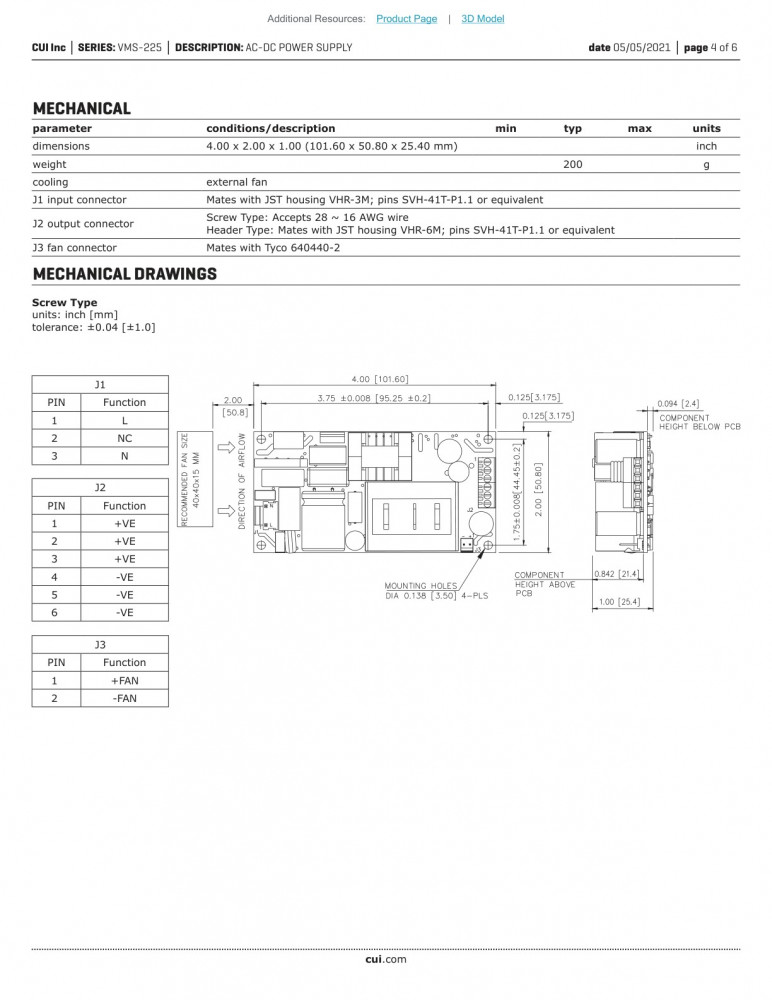 VMS-225 datasheet page 4