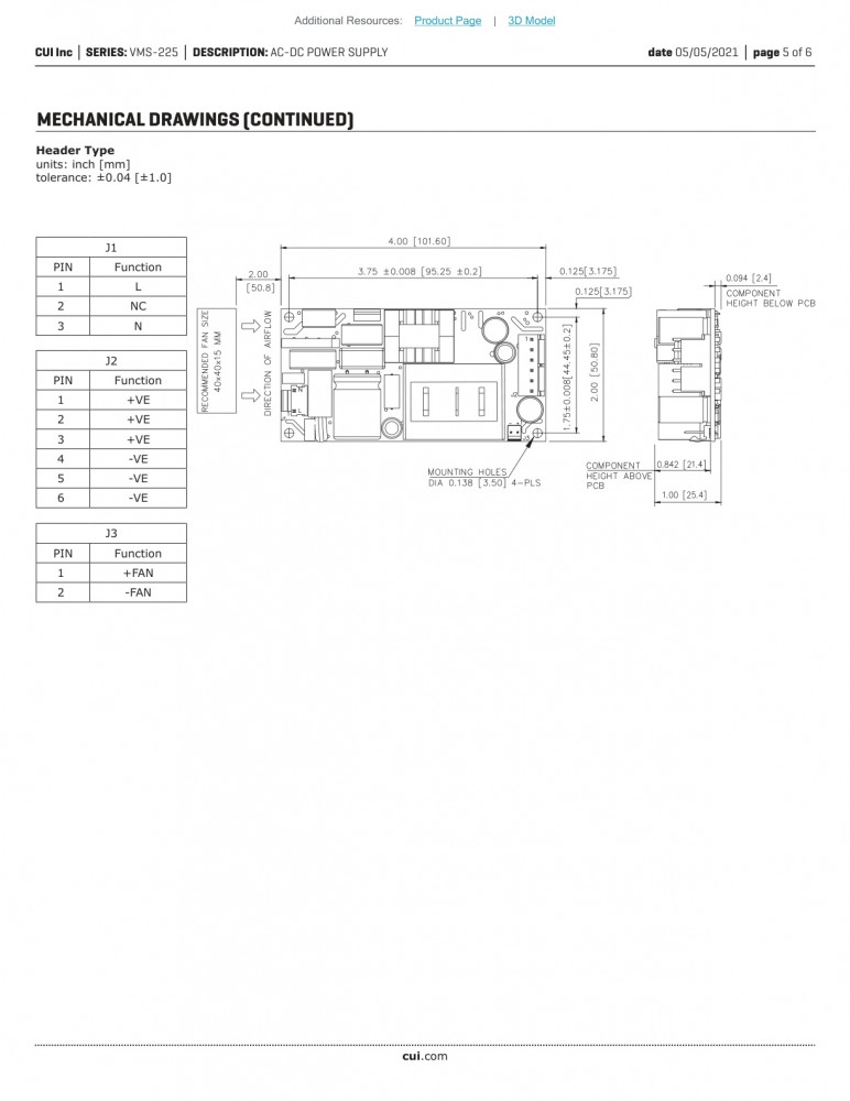VMS-225 datasheet page 5